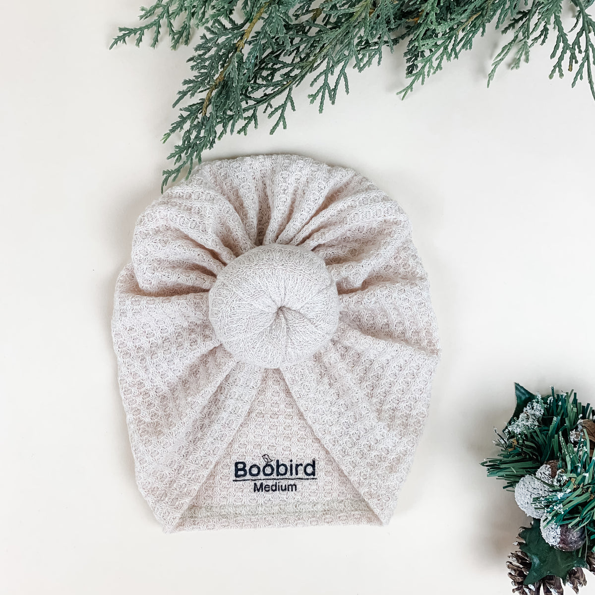 Ivory Waffle Turban – Boobird